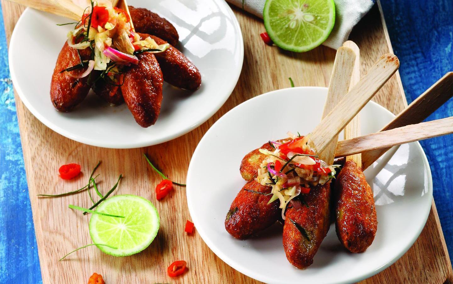 Resep Satai Pentol Ikan Tuna Sambal Matah