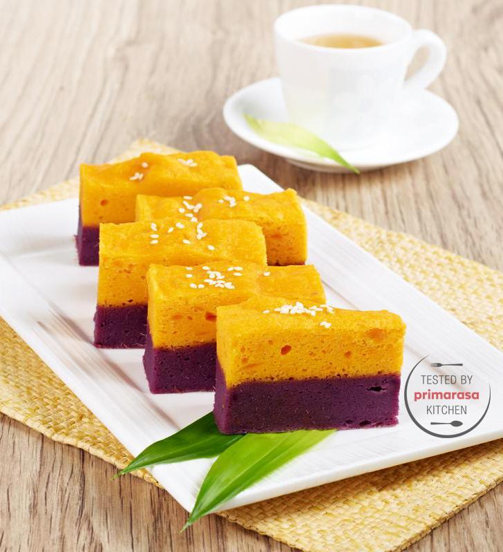 Resep Two Colour Steamed Cake
