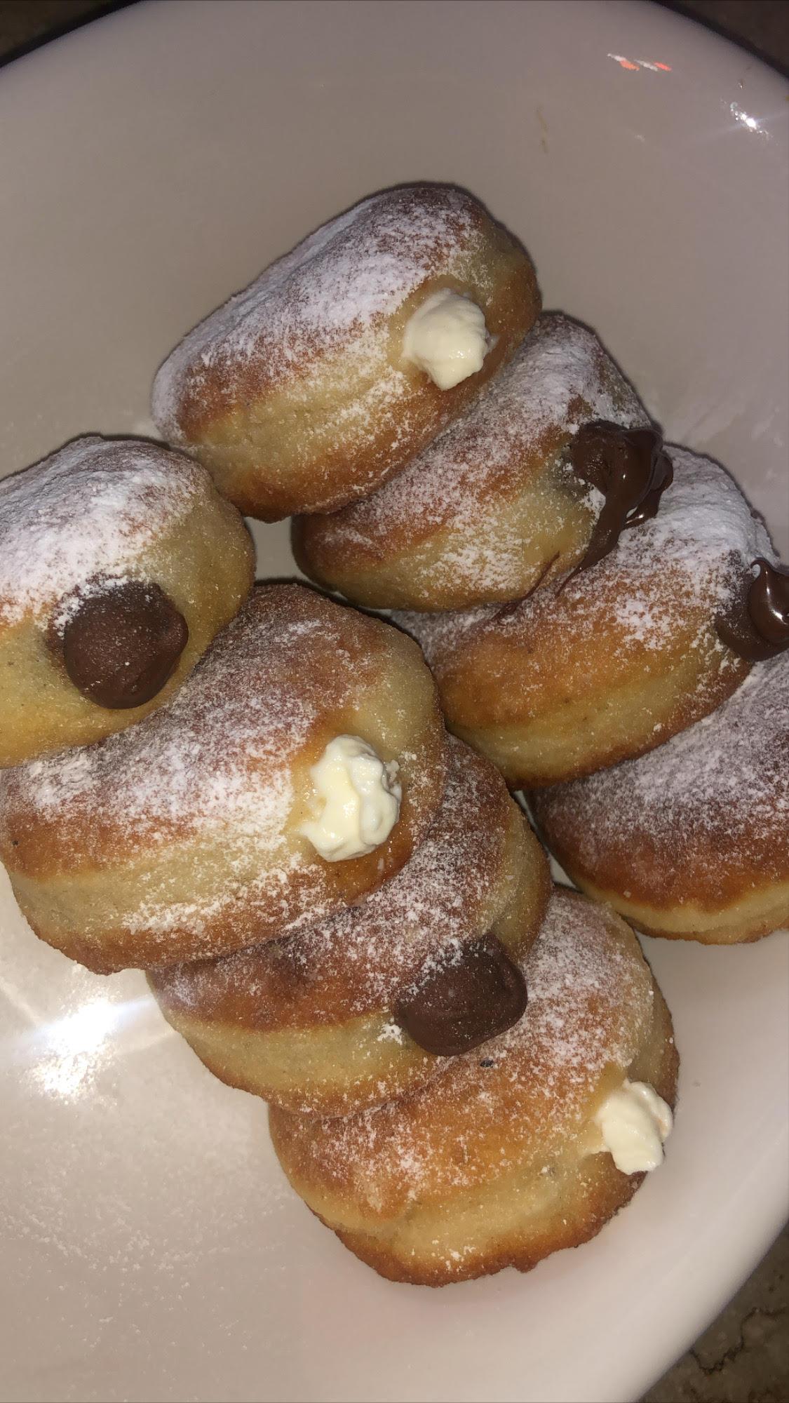 Bomboloni with Nutella & Cream Cheese Filling